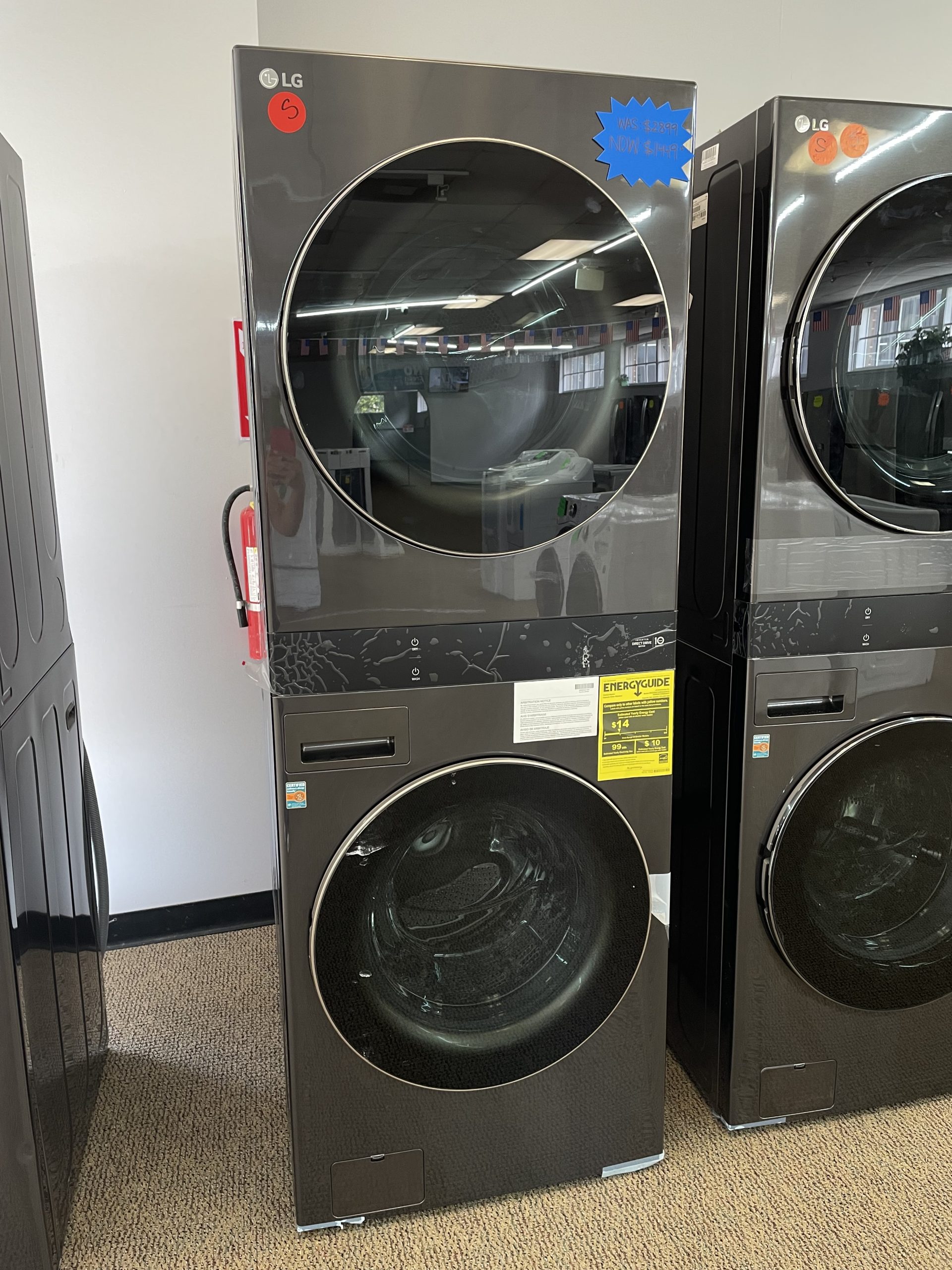 WashTower Stacked SMART Laundry Center 5.0 Cu.Ft. Front Load Washer & 7 ...