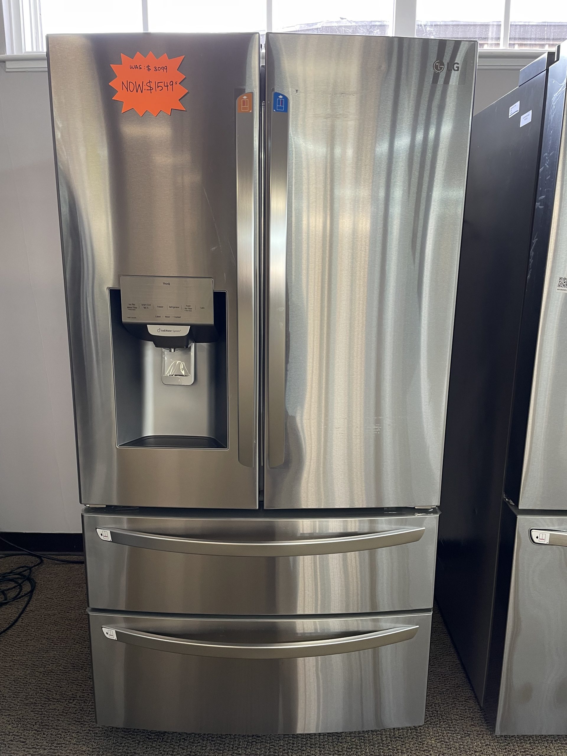 28 cu. ft. 4-Door French Door Smart Refrigerator with Ice and Water ...