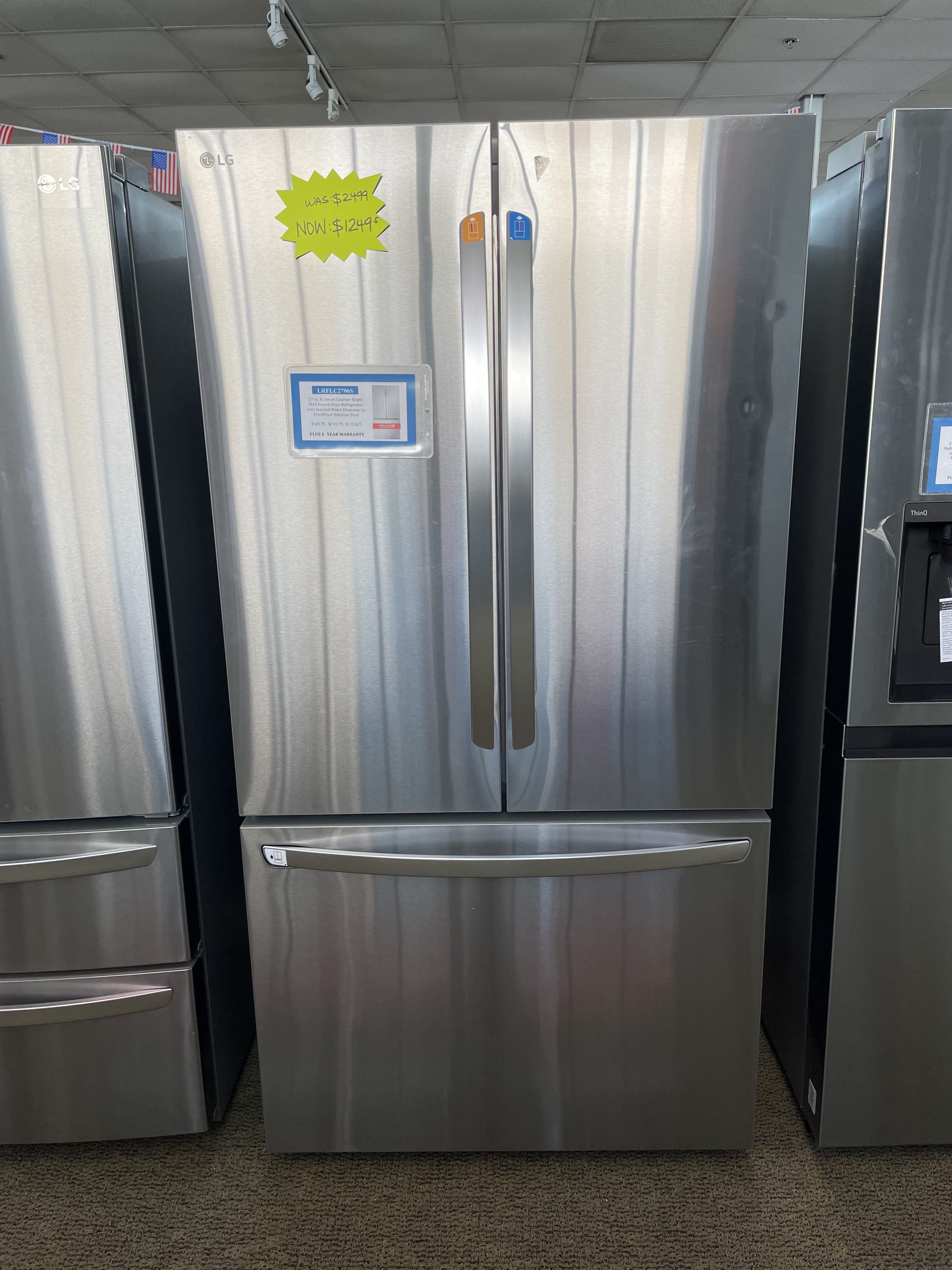 27 cu. ft. Smart Counter-Depth MAX French Door Refrigerator with ...