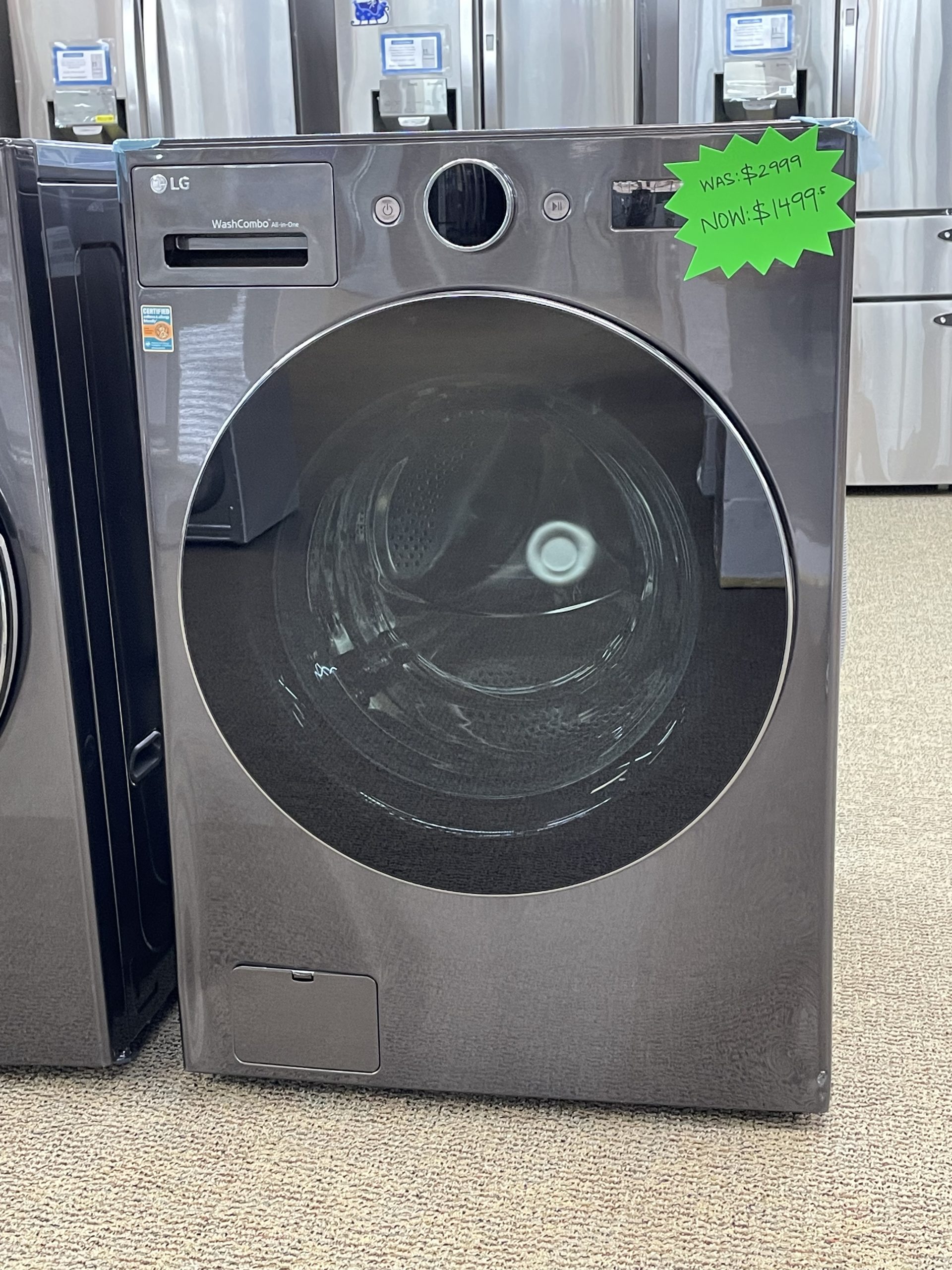 5.0 cu. ft. Mega Capacity Smart Front Load Electric All-in-One Washer ...