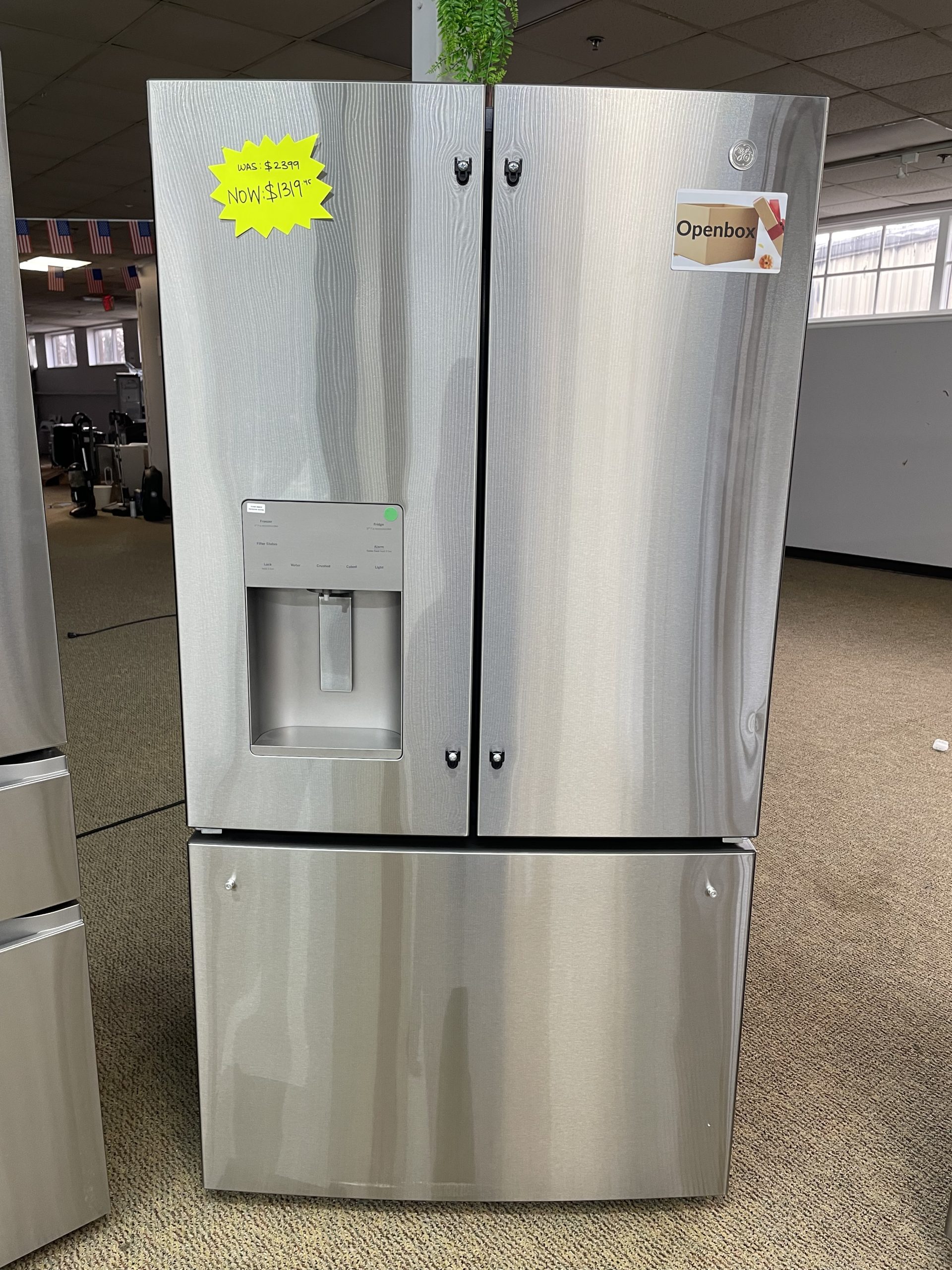 GE 25.6 cu. ft. French Door Refrigerator in Fingerprint Resistant ...